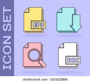 Set File Documents Eps File Document Stock Vector Royalty Free 1651620868 Shutterstock