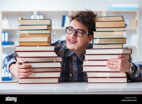 Nerd Funny Babe Preparing For University Exams Stock Photo Alamy