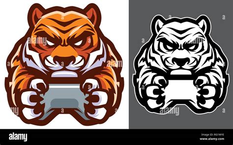 Tiger Gamer Mascot Stock Vector Image And Art Alamy