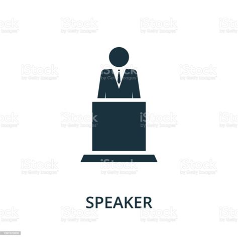 평판 관리 컬렉션의 발표자 아이콘입니다 간단한 라인 요소 템플릿 웹 디자인 및 인포 그래픽을위한 스피커 기호 0명에 대한 스톡 벡터 아트 및 기타 이미지 Istock
