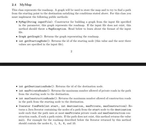 Solved 24 Mуmap This Class Represents The Roadmap A Graph