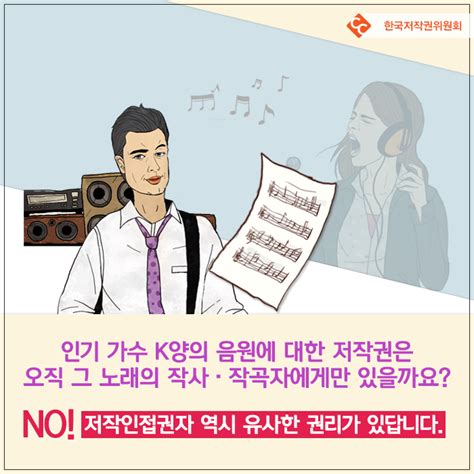 한국저작권위원회 [제4기 저작권 Sns 기자단] 저작권 외에도 음반 가수·배우 등 실연자