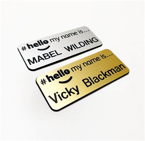 Engraved Hello My Name Is Badges Badgeworld Ltd