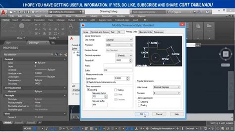 139 DIMSTYLE PRIMARY UNITS TAB ALL OTPTIONS DIMSTYLE MODIFY DIMENSION STYLE DIALOG BOX