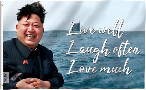 Anley Fly Breeze 3x5 Foot Kimjongun Kim Jong Un Live Well Laugh Often