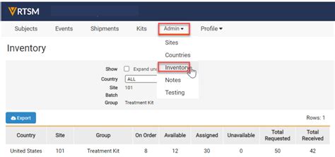 How To View Blinded Inventory In Rtsm Veeva Product Support Portal