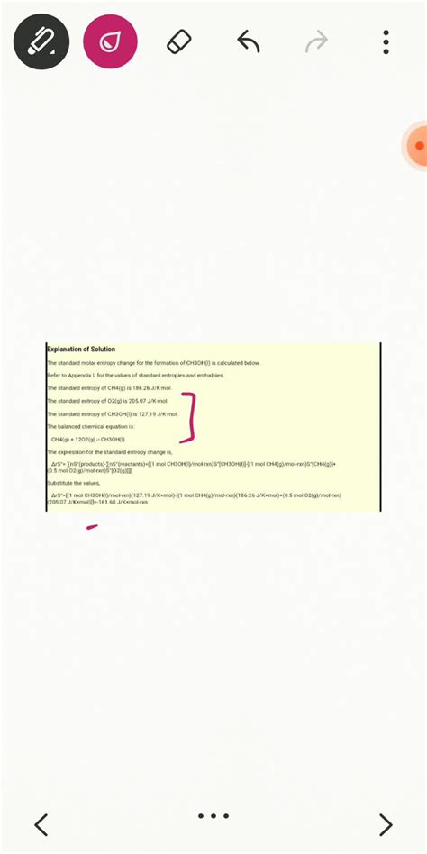 solved use the following data to calculate the standard molar entropy