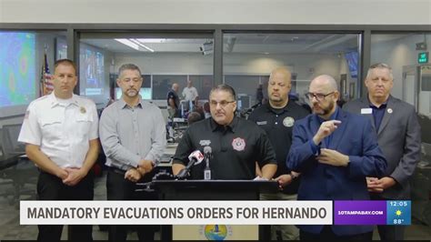 Mandatory Evacuation Orders Issued For Hernando County