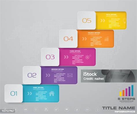 5 단계 간단한 편집 가능한 프로세스 차트 인포 그래픽 요소입니다 책자에 대한 스톡 벡터 아트 및 기타 이미지 책자 0명 3차원 형태 Istock