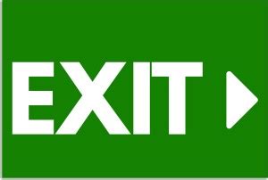 Exit Sign Poster Paper Print Educational Architecture Art