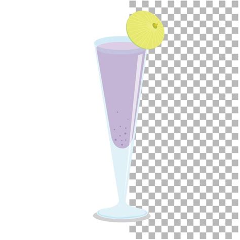 Cocktail Bleu Vecteur Verre Dessiné Main Vecteur Hd Vecteur Premium