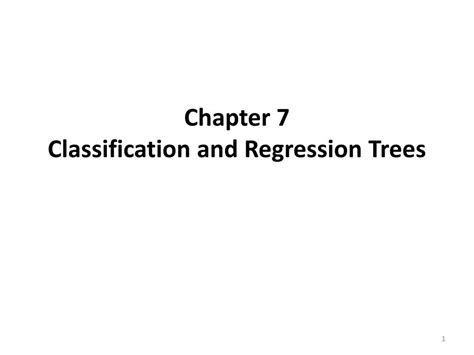 ppt chapter 7 classification and regression trees powerpoint