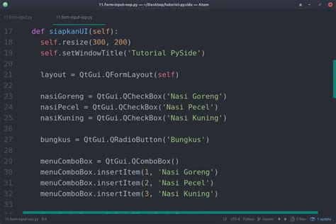 macam macam input pada pyside jago ngoding