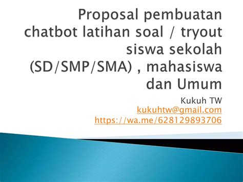 Proposal Pembuatan Chatbot Latihan Soal PPT