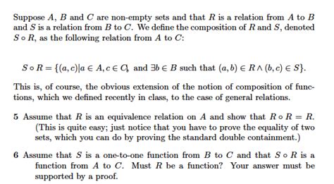 Solved Suppose A B And C Are Non Empty Sets And That R Is A