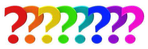 물음표 심문 포인트 3d 묻는 기호 기호 아이콘 흰색 컬러 레드 오렌지 옐로우 골드 녹색 청록색 청색 보라색 분홍색에 고립 다중 색상에 대한 스톡 사진 및 기타 이미지