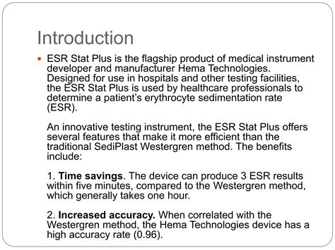 C Versus The Traditional Westergren Method Ppt