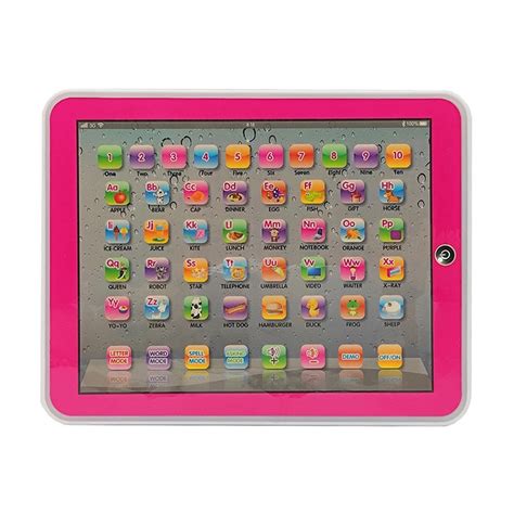 Интерактивен образователен таблет за изучаване на английски от деца бяло и розово Emag Bg