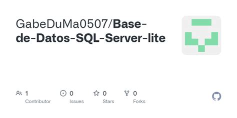 Github Gabeduma0507base De Datos Sql Server Lite