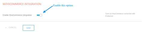 Enable Woocommerce Integration Profilegrid