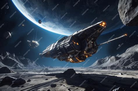 Premium Photo Asteroid Mining Operation