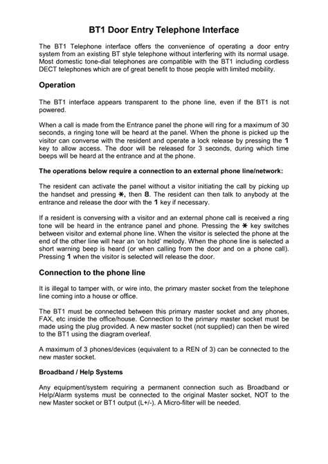 Bell Installation Instructions