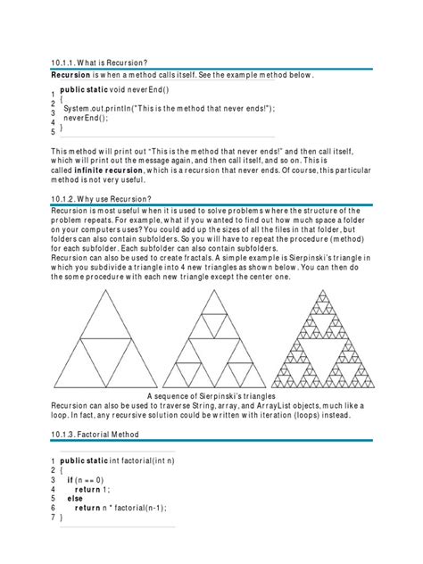 Ap Recursion Class Material Pdf Computer Engineering Computer Science