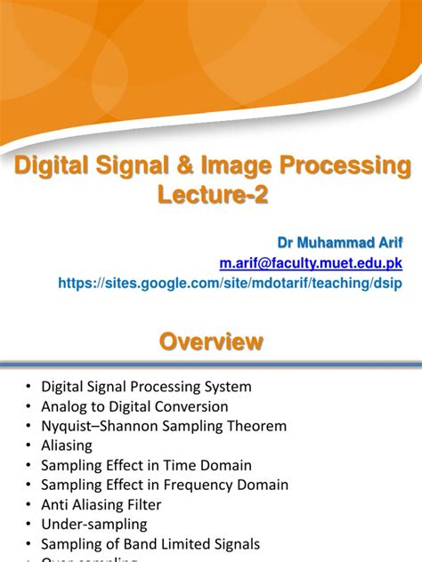 Lecture 2 Pdf Sampling Signal Processing Analog To Digital Converter