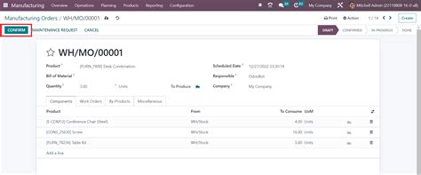 Manufacturing Orders In Odoo 16 Manufacturing Odoo V16 Enterprise