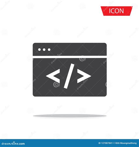 Coding Icon Vector Isolated On White Background Stock Vector