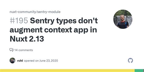 Sentry Types Dont Augment Context App In Nuxt 213 · Issue 195 · Nuxt