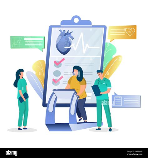 Heart Rate Control Concept For Web Banner Website Page Stock Vector
