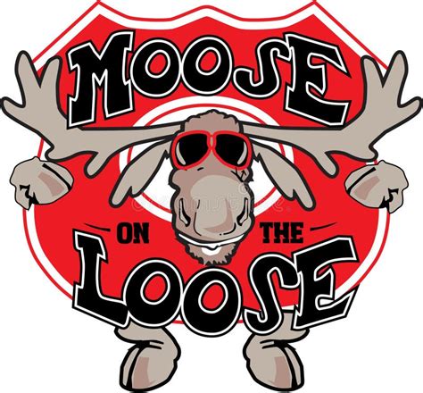 Moose Animals Patch Print Vector Art Stock Vector Illustration Of