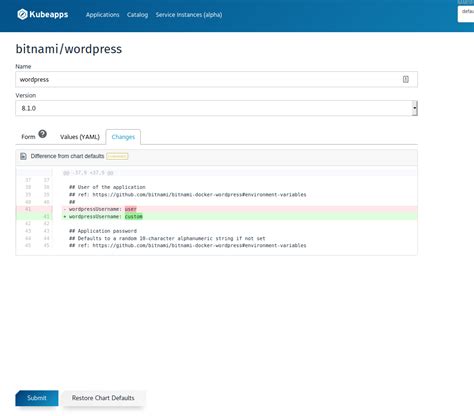 upgrading chart overwrites custom values · issue 1479 · vmware tanzu kubeapps · github