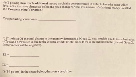 Solved 2 24 Total Points Suppose A Consumers Utility