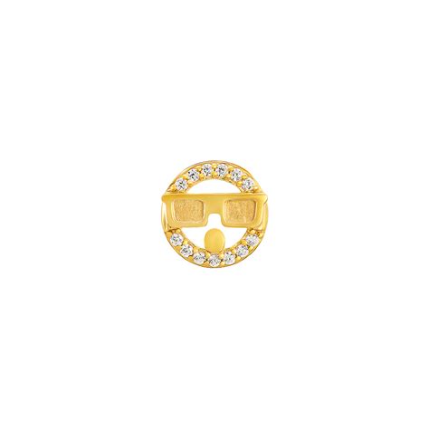 Bông Tai Vàng 10k đính đá Ecz Pnj X Emoji Xm00y003492