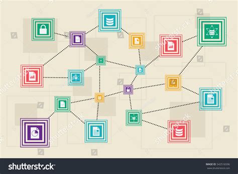 Blockchain Database Concept Block Data Linking Stock Vector Royalty Free Shutterstock
