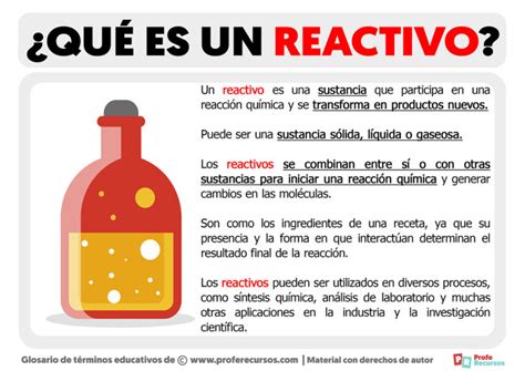 Qué Es Un Reactivo Definición De Reactivo