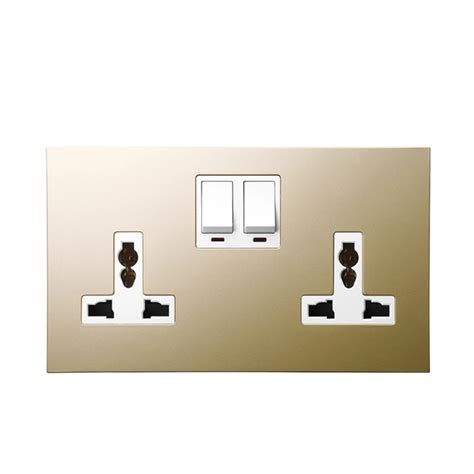 Double Universal Switched Socket With Neon China Socket And Wall Socket