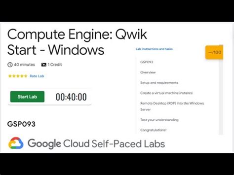 Compute Engine Qwik Start Windows Cloud Skills GSP QUICK GCP LAB Qwiklabs