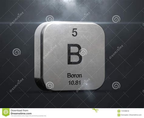 Illustration About Boron Element From The Periodic Table Metallic Icon