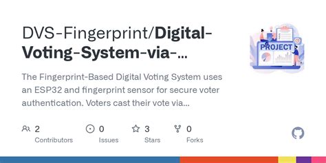 Github Dvs Fingerprintdigital Voting System Via Fingerprint The Fingerprint Based Digital