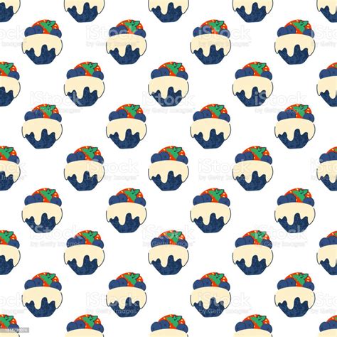 딸기로 장식 된 컵 케이크와 매끄러운 패턴 휴일 카드 직물 및 초대장의 장식배경 제과 및 빵집을 위한 디자인 벡터 건강한