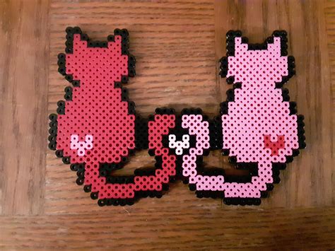 Perler Bead Valentine Cats Etsy