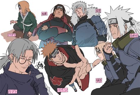 Tsunade Deidara Jiraiya Pain Senju Tobirama And 3 More Naruto And