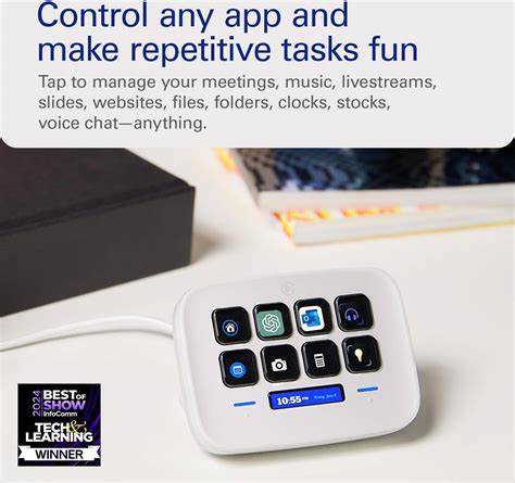 Elgato Stream Deck Neo 8x Customizable Lcd Keys 2x Touch Points Sensors Usb C 2 0 Braided