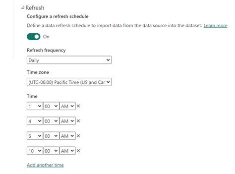 Power Bi Refresh Schedule Greyed Out Templates Sample Printables
