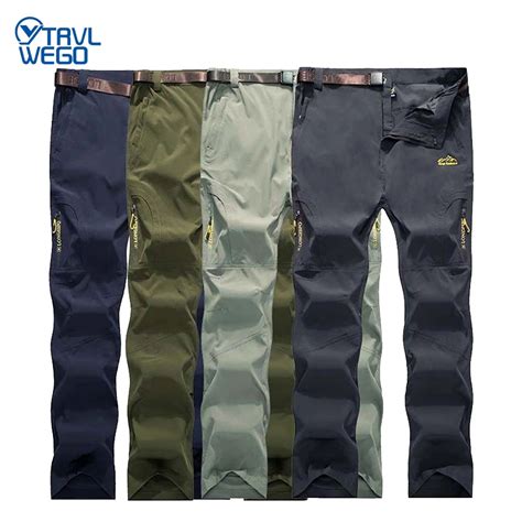 Trvlwego 남성용 여름 바지 캠핑 하이킹 높은 신축성 햇빛 차단 빠른 건조 통기성 야외 스포츠 산악 트레킹 바지 Aliexpress