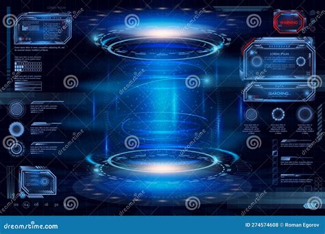 Game Interface Futuristic Hud Background D Cyber Space Design