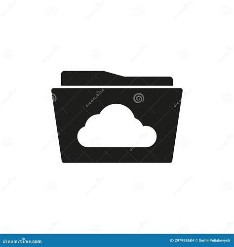 Cloud Folder Icon Vector Illustration Eps 10 Stock Illustration
